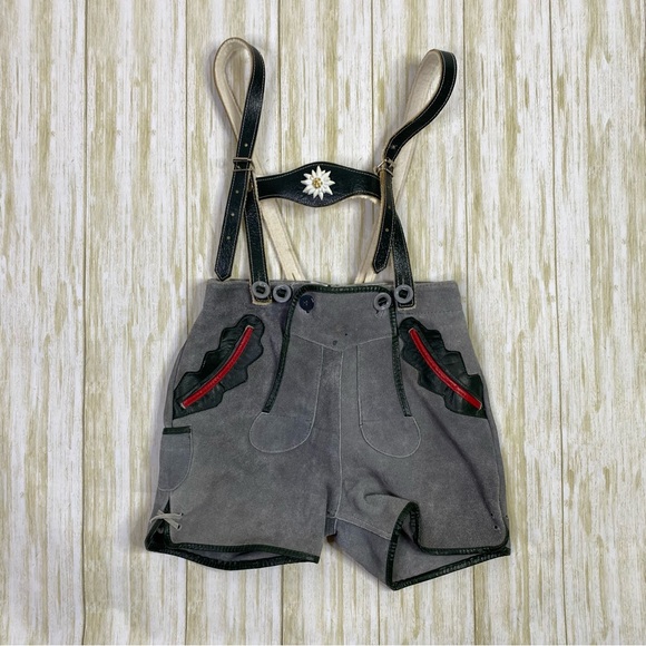 Bottoms | German Gray Suede Lederhosen For Children | Poshmark